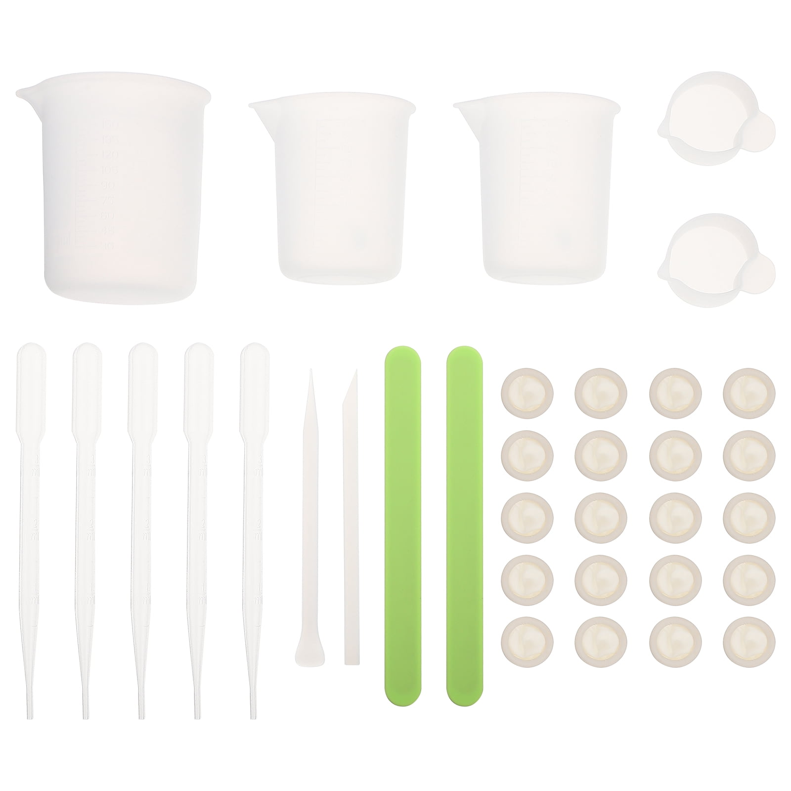 1 Set DIY Silicone Epoxy Dispensing Cup Measuring Cup Pigment Mixing ...