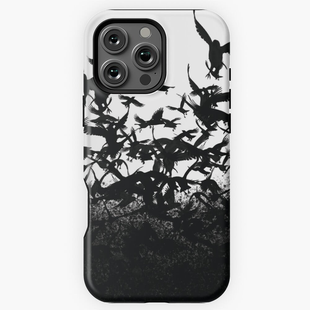 Dispersed Crows Abstract Flight Art Phone Case Compatible iPhone 17 ...