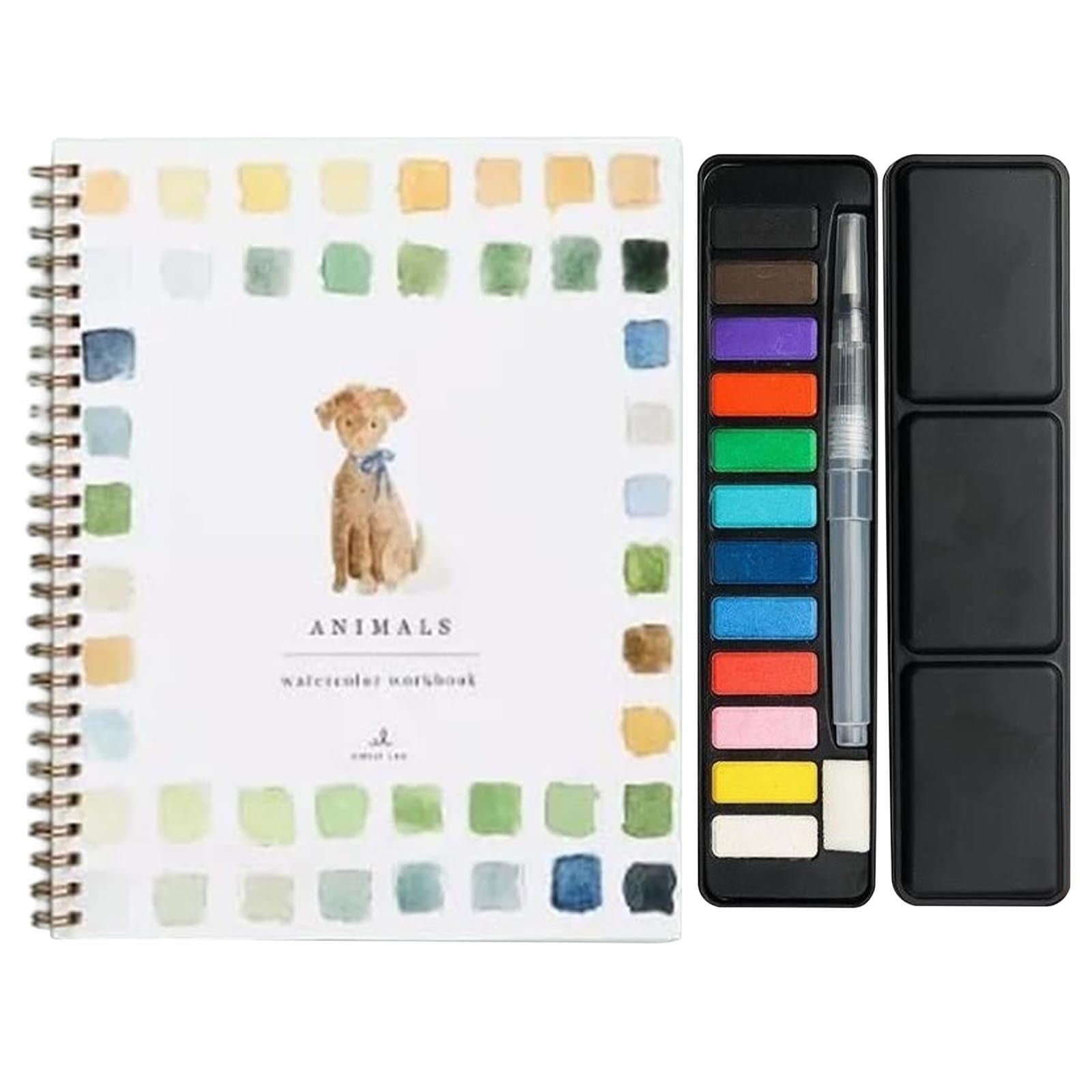 Dispersed Watercolor Workbook, Beginner-Friendly Birds Watercolor ...