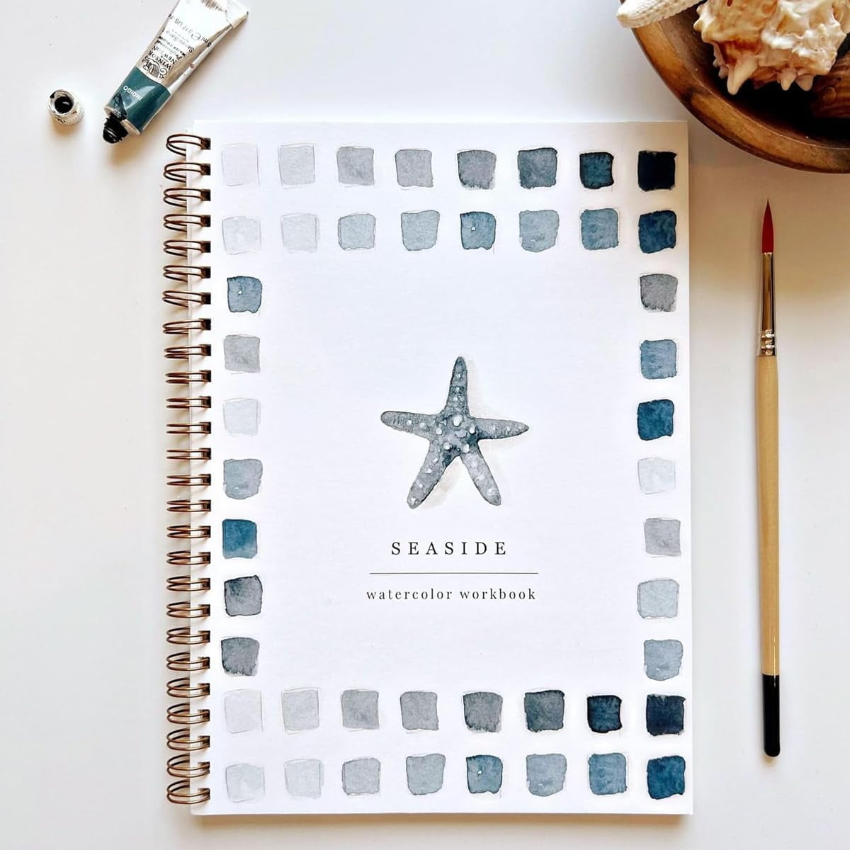 Dispersed Watercolor Workbook - Seaside, Beginner-Friendly Watercolor ...