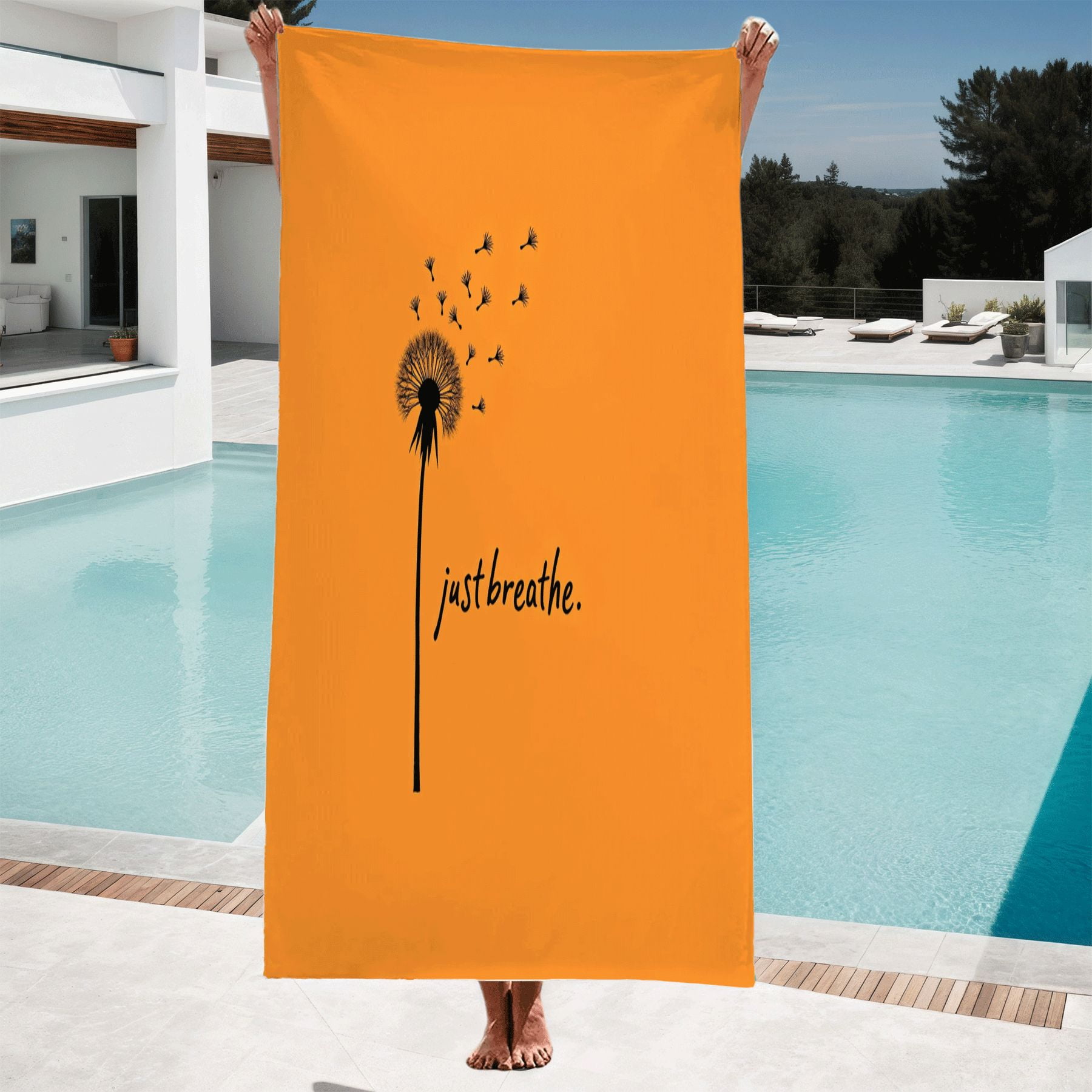 Dispersing Beach Towel - Soft Absorbent Pool & Travel Towel with ' Just ...