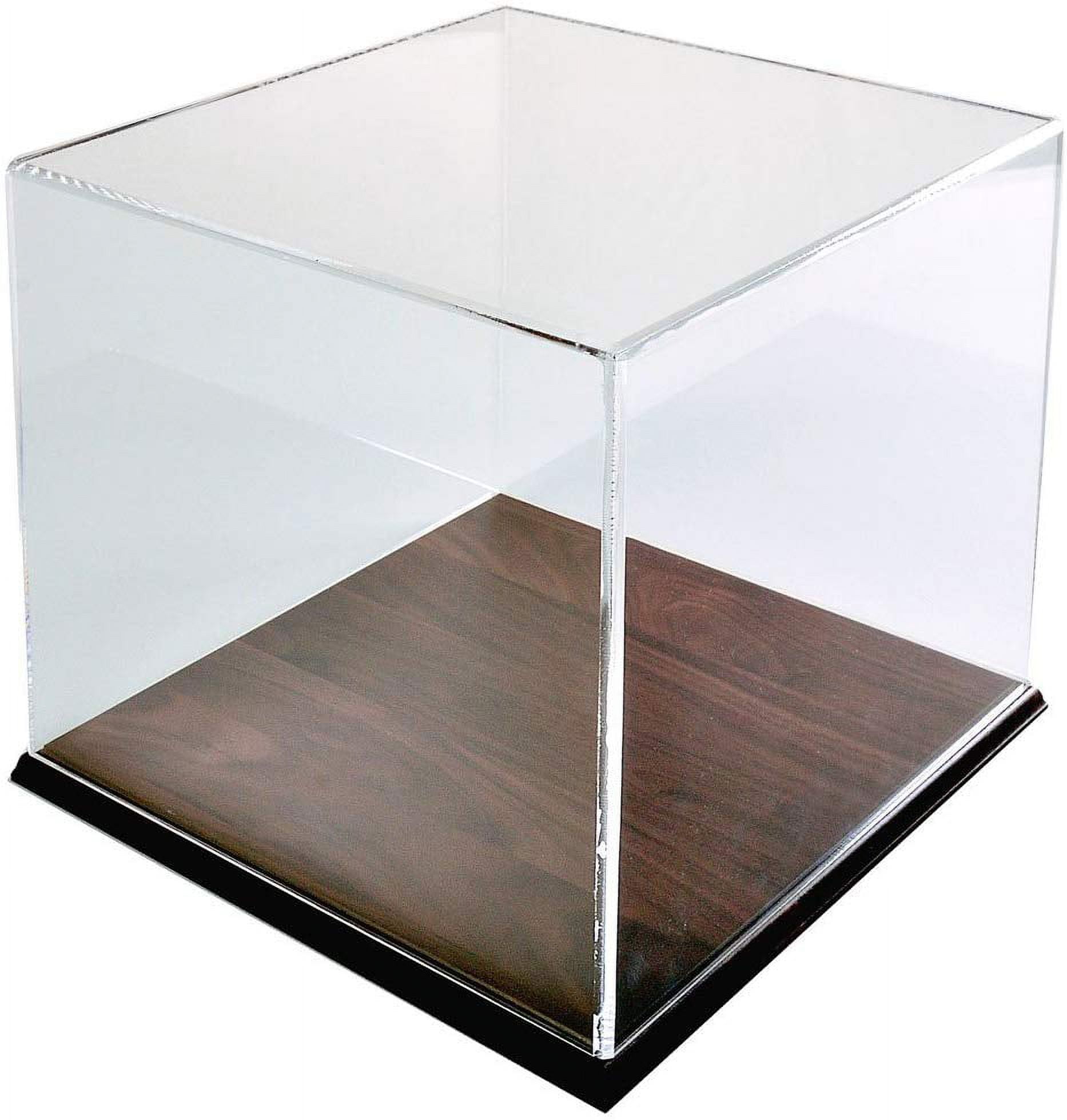 Display Box Case with Wood Base 12.5" x 12" x 12" | Acrylic Cube for ...
