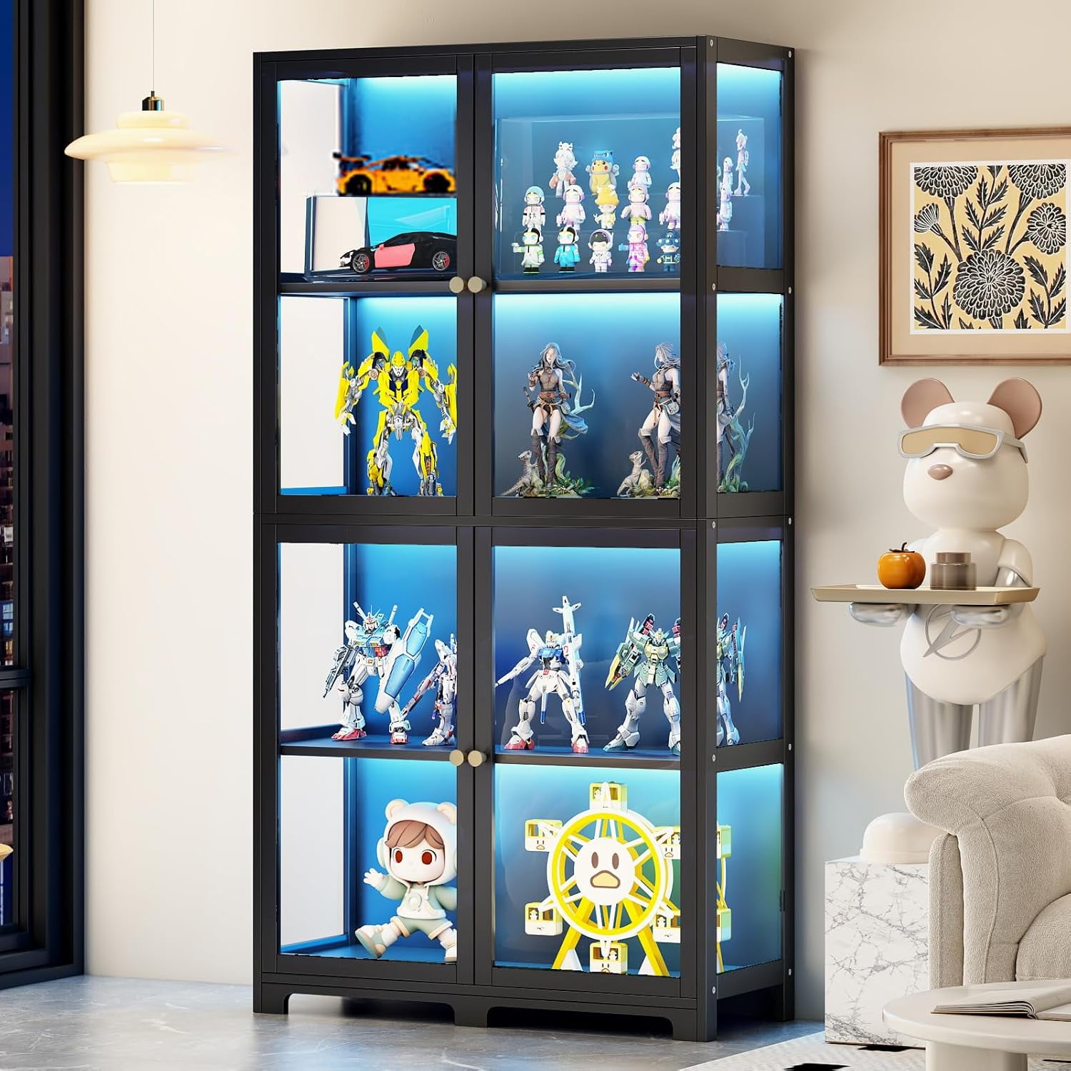 Display Cabinet with Acrylic Door, Curio Display Cabinet, Display Case ...