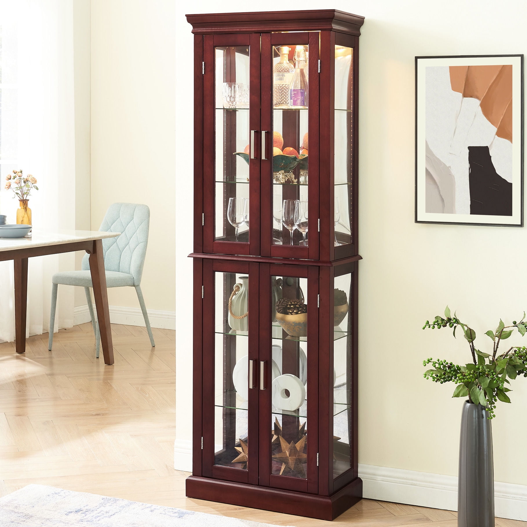 Display Cabinet | Internal Lighting Highlights Contents, Adjustable ...