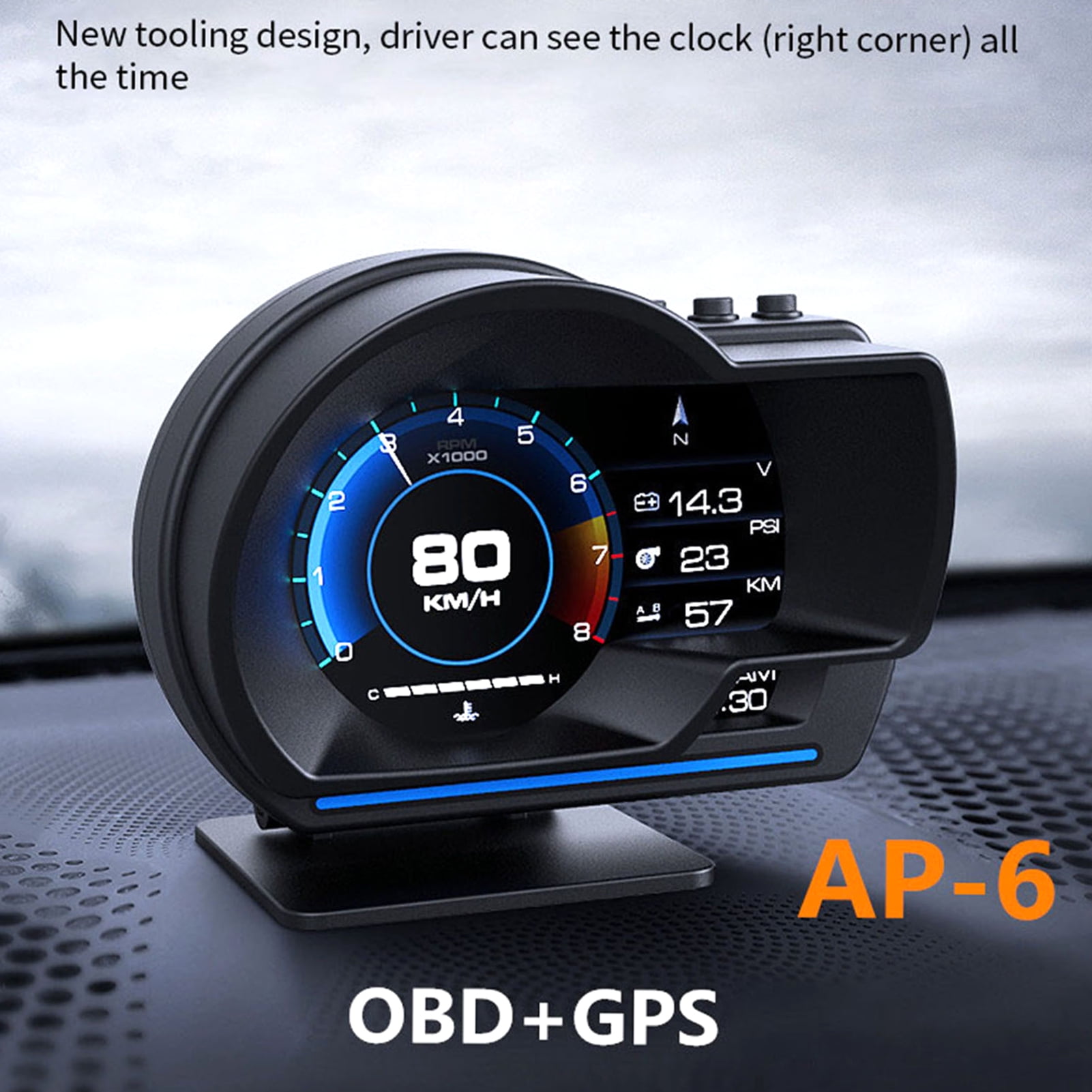 Display Car , OBD+GPS Smart Gauge High Definition Speedometer Car ...