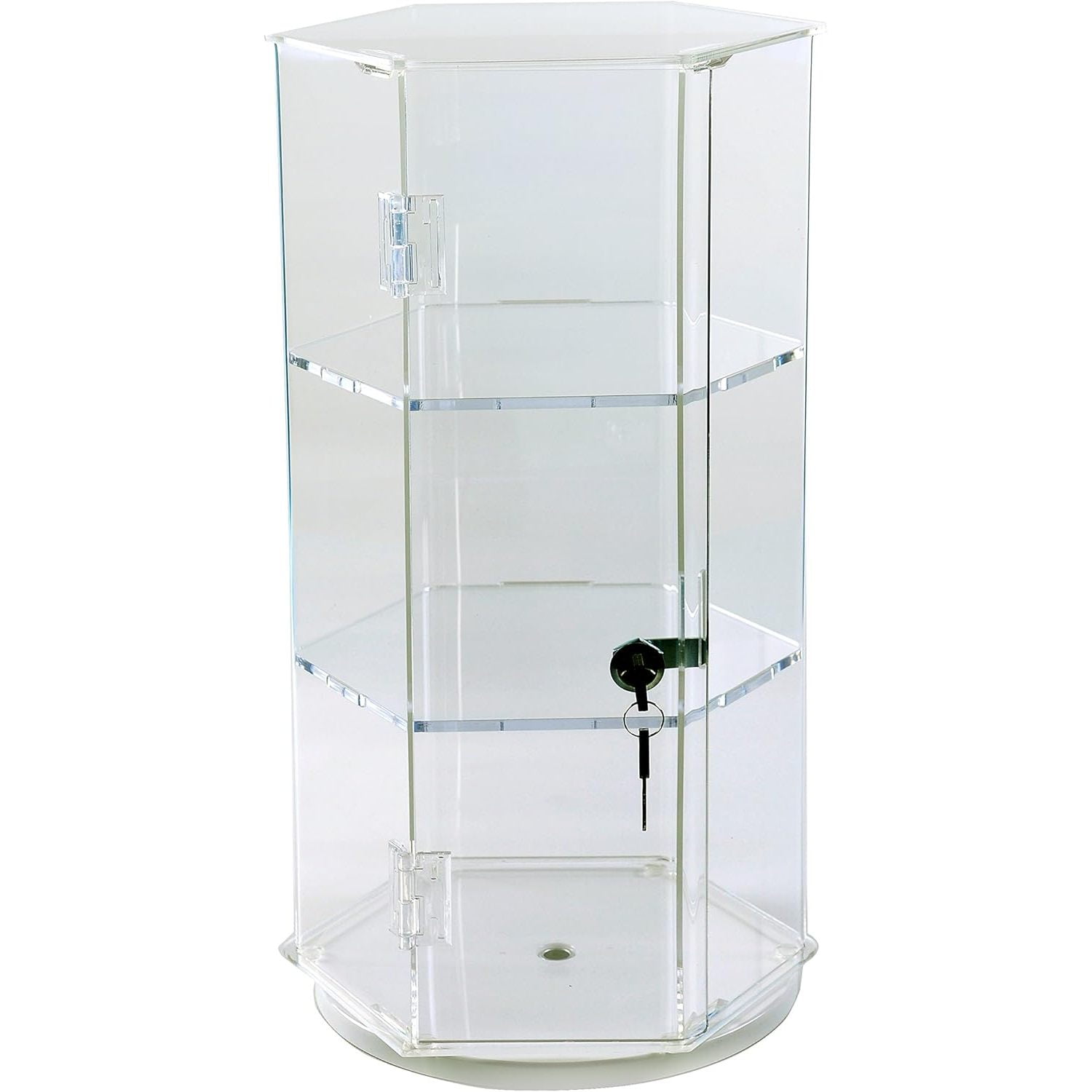Display Case 24”H Rotating | Jewelry Display Case | Locking Cabinet ...