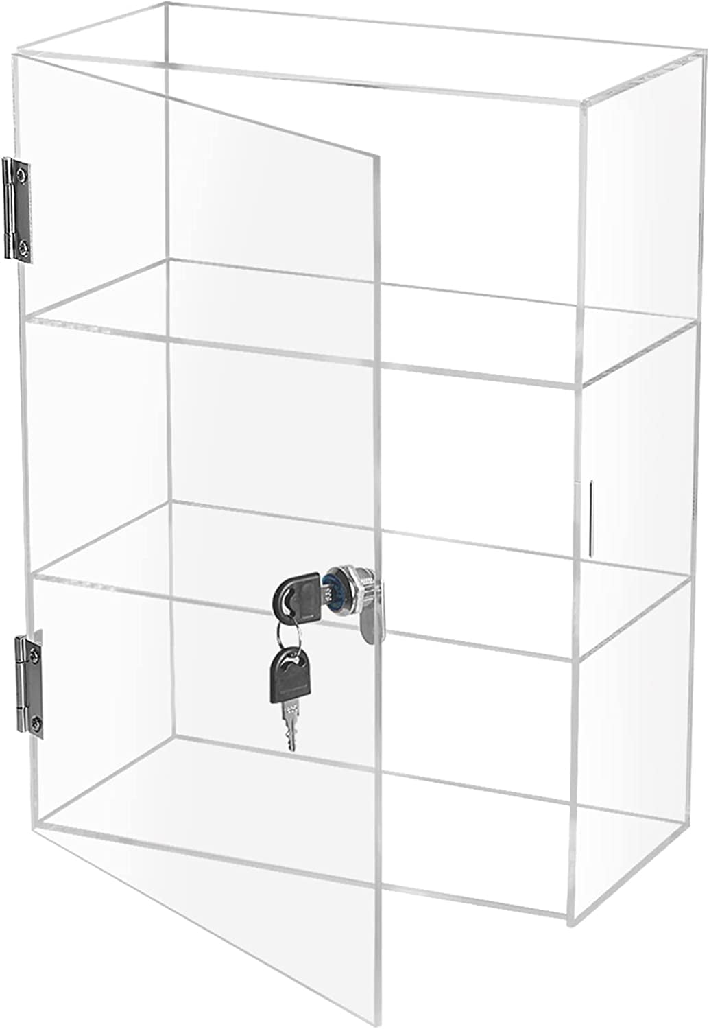 Display Case with Lock Key Countertop Display Case with Shelves Locking ...