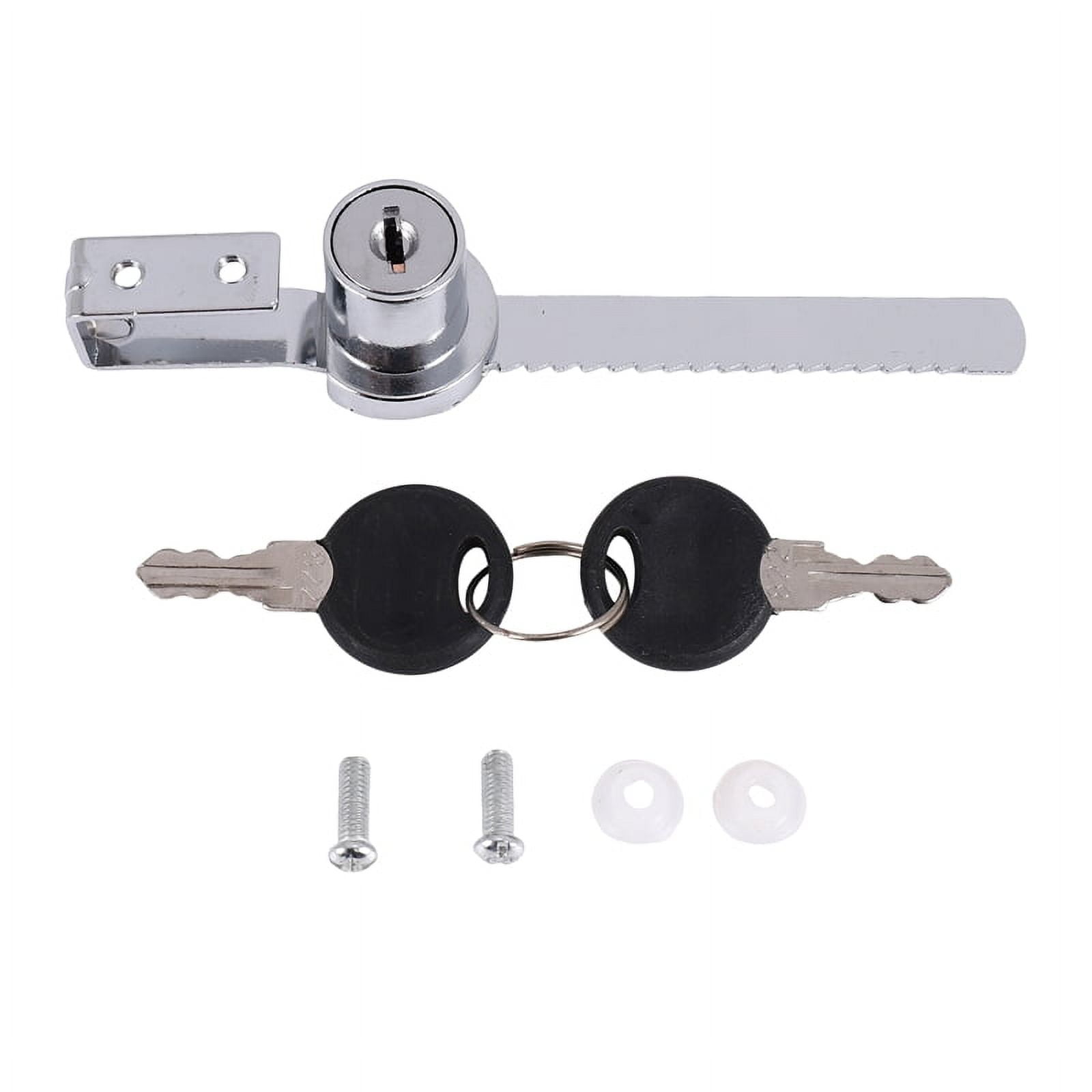 Display Case Lock Sliding Glass Door Ratchet Security Cabinet with 2 ...