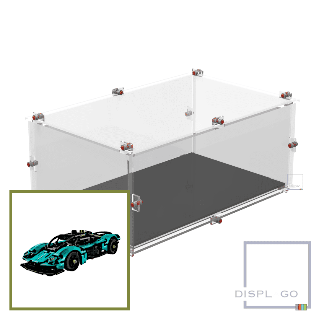 Display Case for LEGO® 42208 Aston Martin Valkyrie (Black base ...
