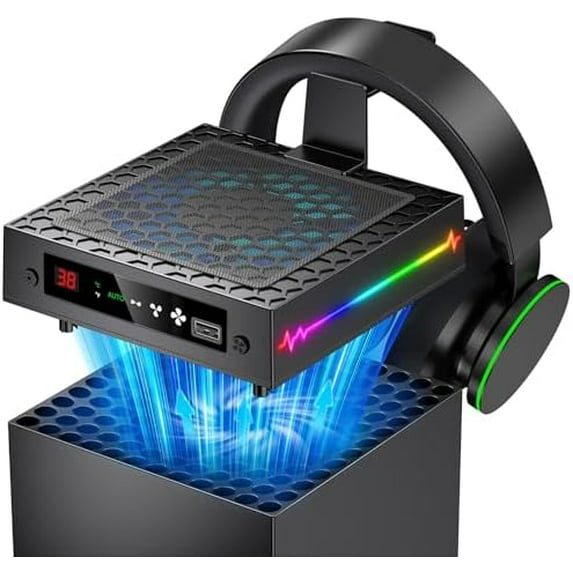 [ Display] - Cooling Fan for Series X with 9 Light Modes, Cooling ...