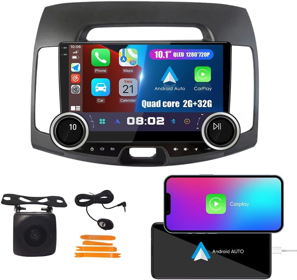 Display Knobs CarPlay/Android Auto Autoradio FM Radio Car Navigation ...