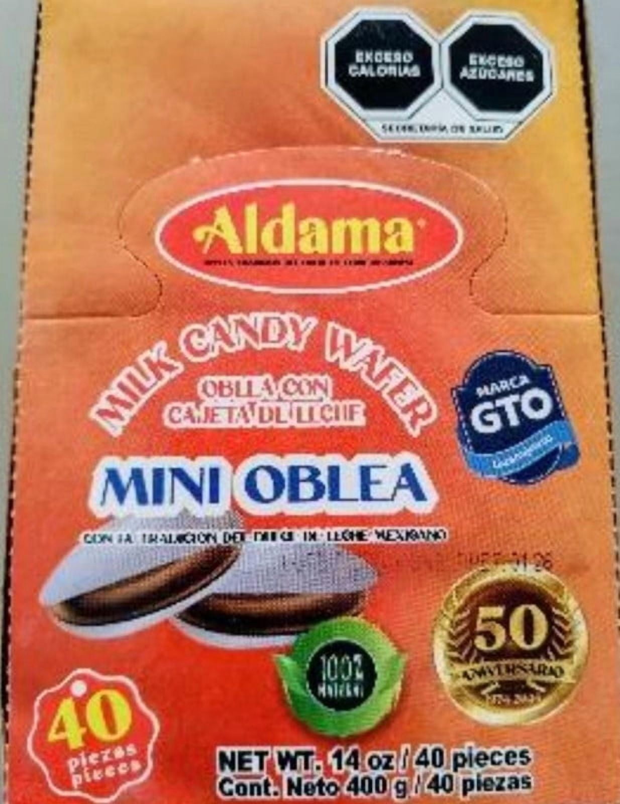 Display Obleas MINI con dulce de leche (Box with 3 display of 40pc of ...