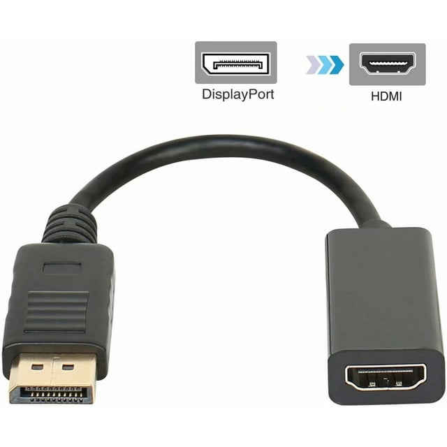 Display Port to HDMI,Displayport to HDMI Adapter Cable(Male to Female) for DisplayPort Enabled ...