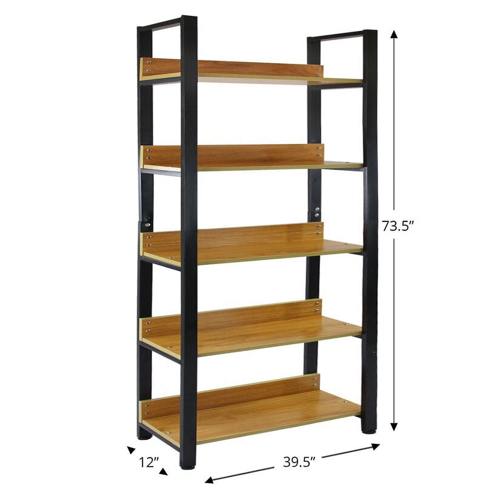 Display Racks Metal Racks 39.4" Length Wooden Shelves Book Shelves ...