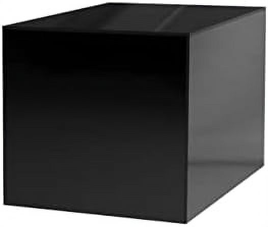 Display Riser Box With One Open Side Versatile Glossy Black Square ...