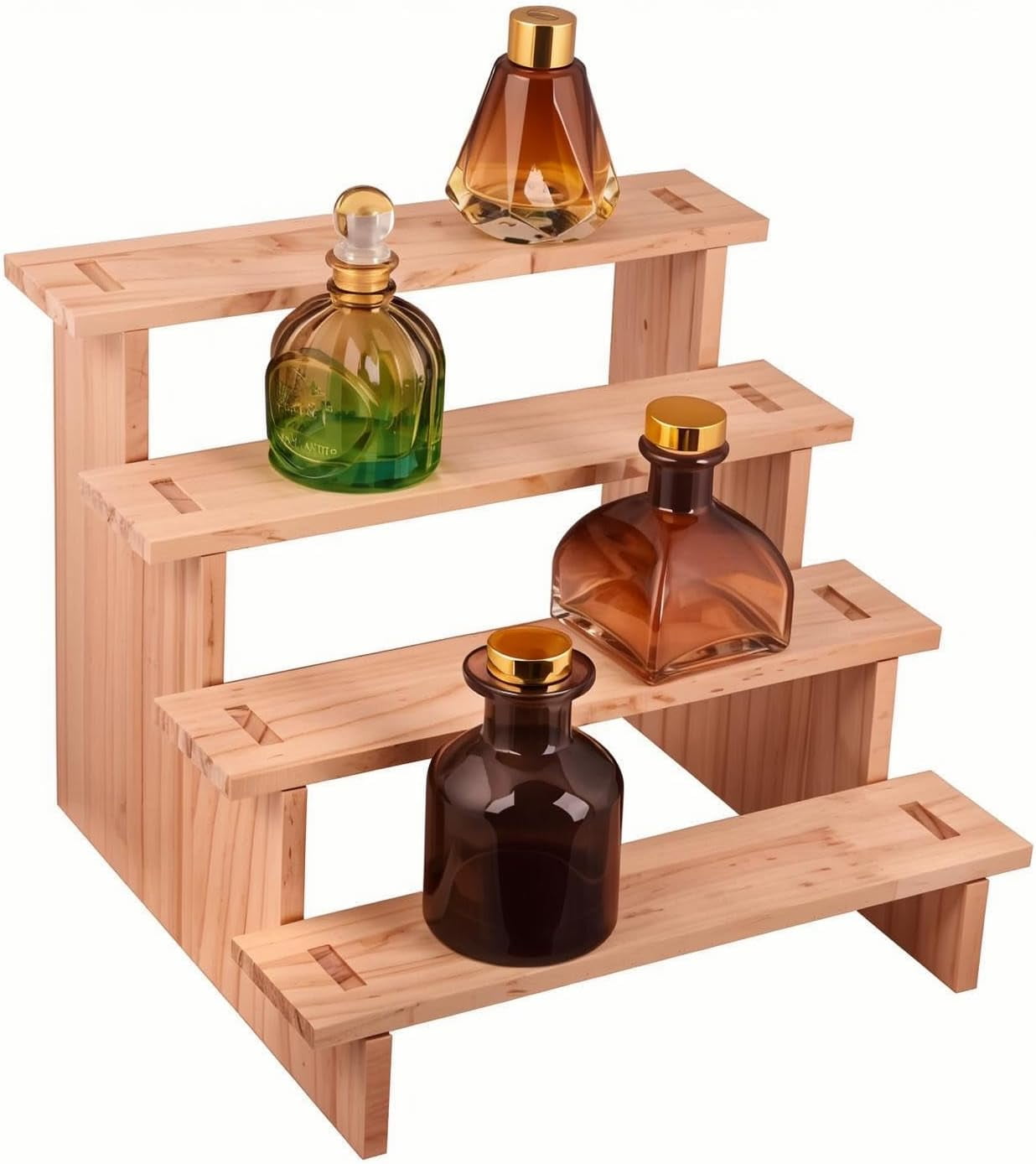Display Riser, Wooden Display Riser Stand, 4 Tier Perfume Stand ...