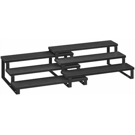 Display Risers, Set of 2 Engineered Wood Perfume Organizer Stand, 3 ...