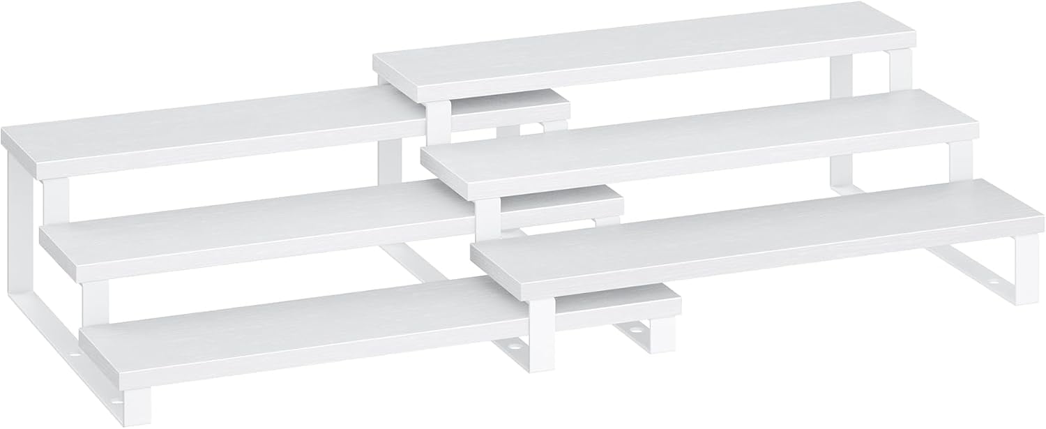 Display Risers, Set of 2 Engineered Wood Perfume Organizer Stand, 3 ...