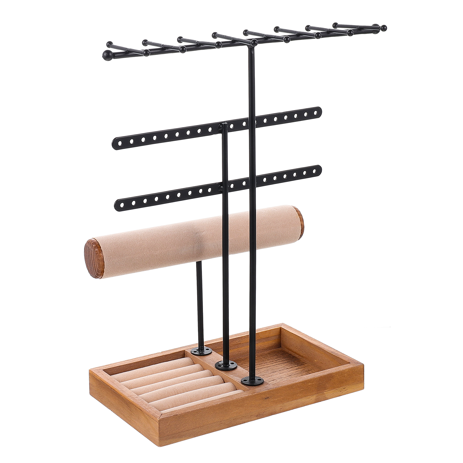 Display Shelf Display Shelves Jewelry Organizer Rack Wood Bracelet ...