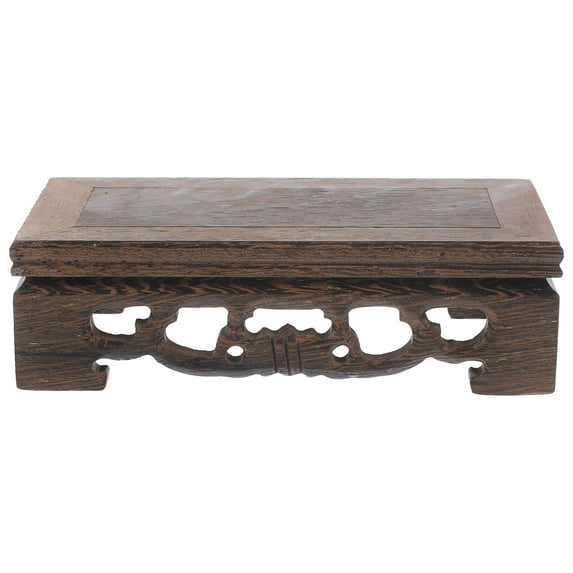 Display Shelf Oriental Vase Stand Plant Holder Solid Wood Lifting Base ...