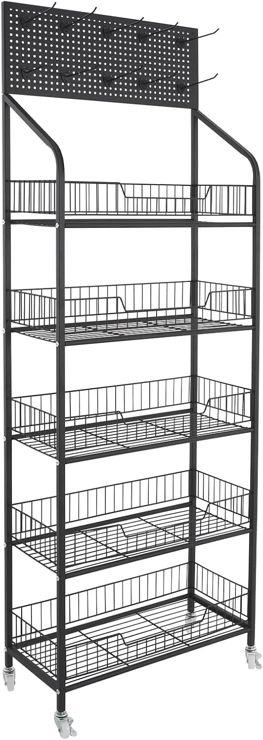 Display Shelf Stand 5 Tier Candy Chip Snack Display Rack Stand Snack ...