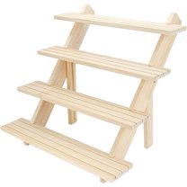 3-Tier Wooden Stand Shelf for Tabletop Display: Jewelry, Coins, Medals ...