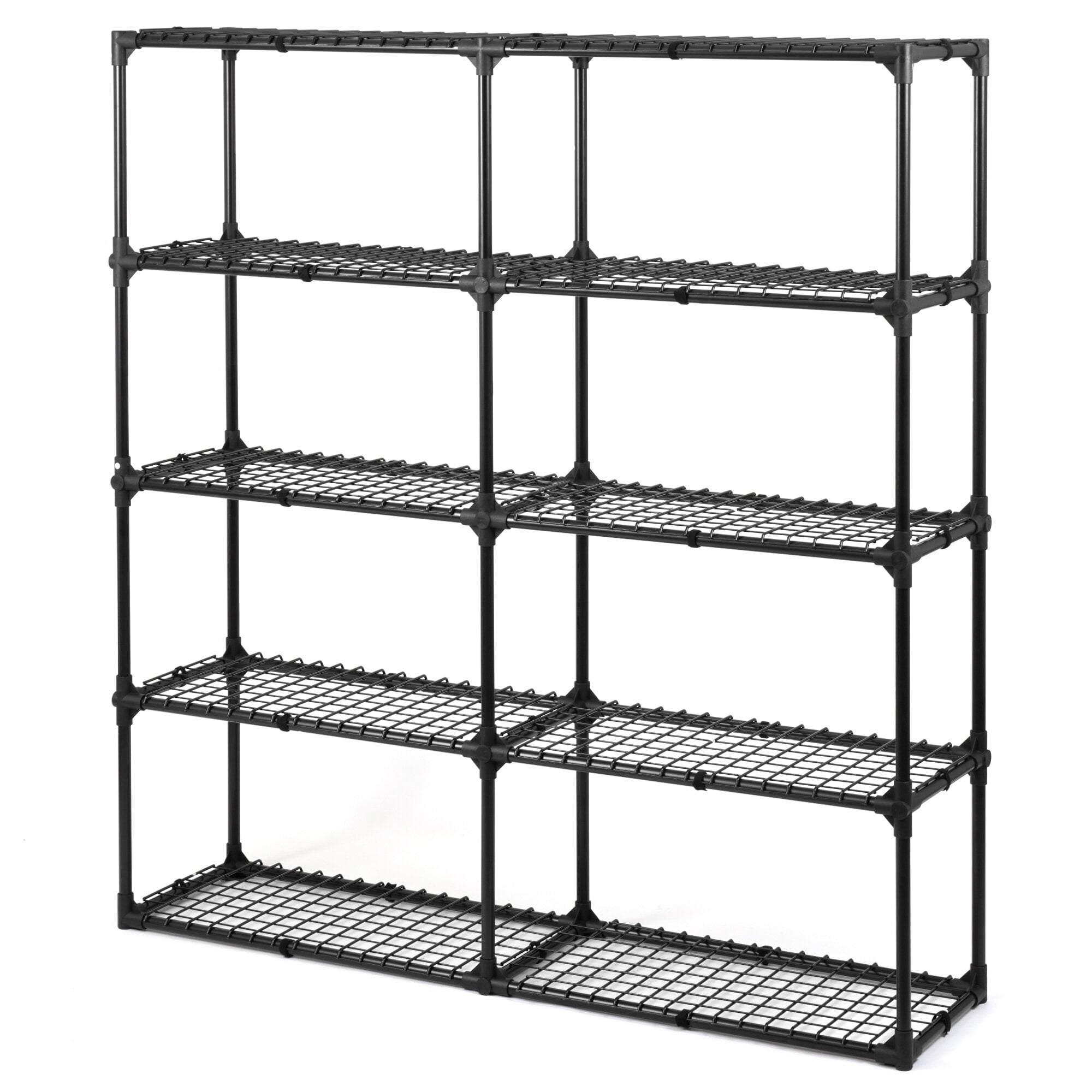 Display Shelves, 5-SHELF WIRE RACK (2PACK), Black Shelving Units,Steel ...