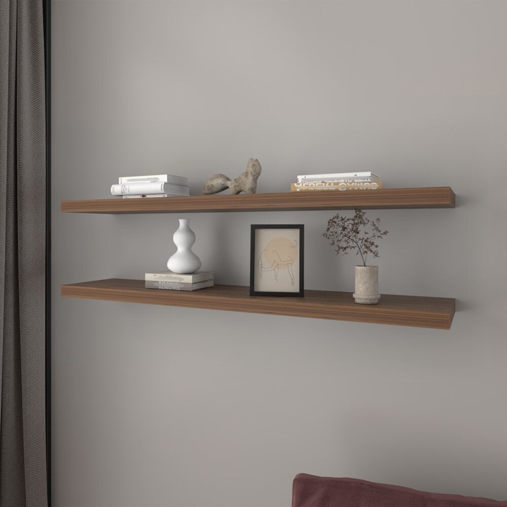Display Shelves, Floating Shelf Lyle, Living Room, Mahogany, Mahogany ...