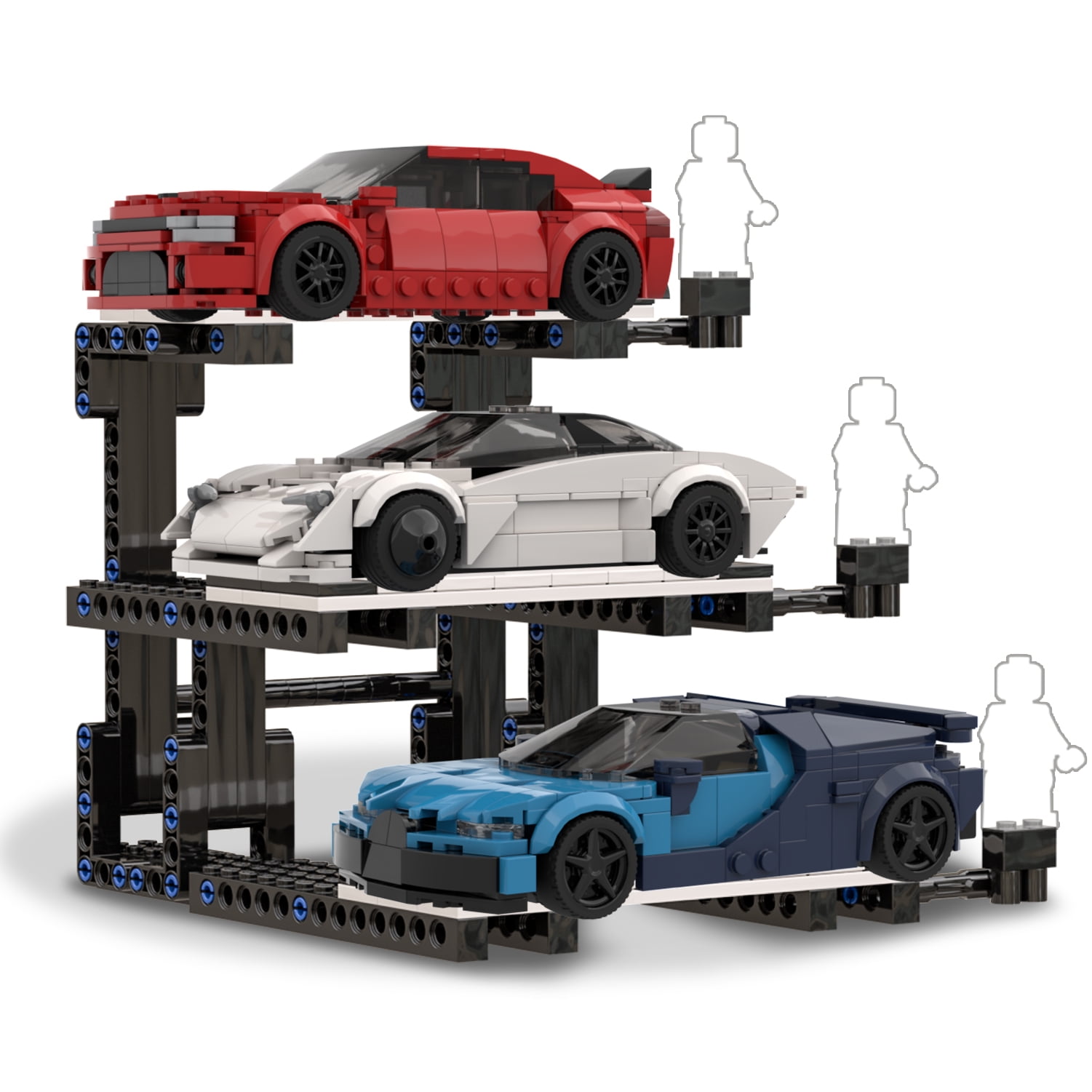 Display Stand Compatible with Lego Speed Champions Cars 3-Tier Showcase ...
