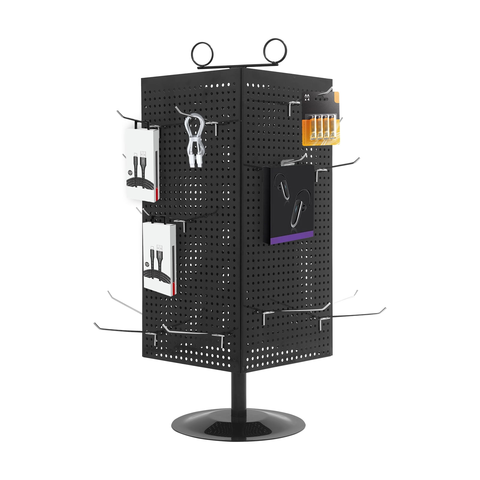 Display Stand, Perforated Panel Display Stand, 4-Sided Revolving ...