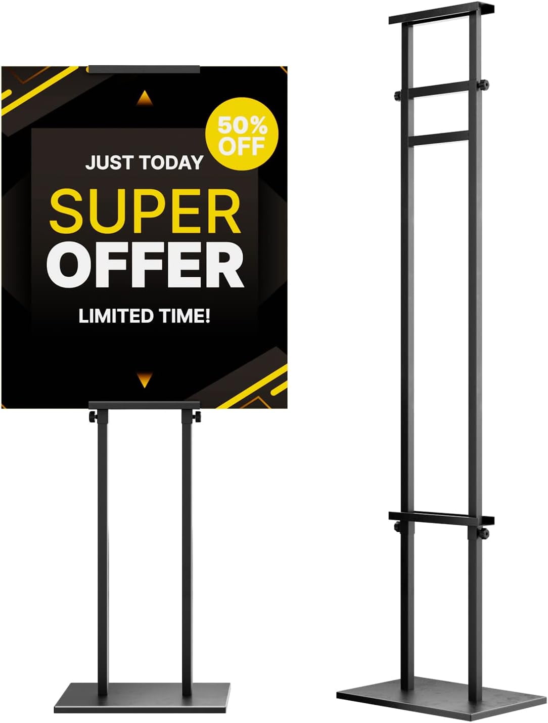 Display Stand Sign Holder,Heavy Duty Adjustable Pedestal Sign Stand Up ...