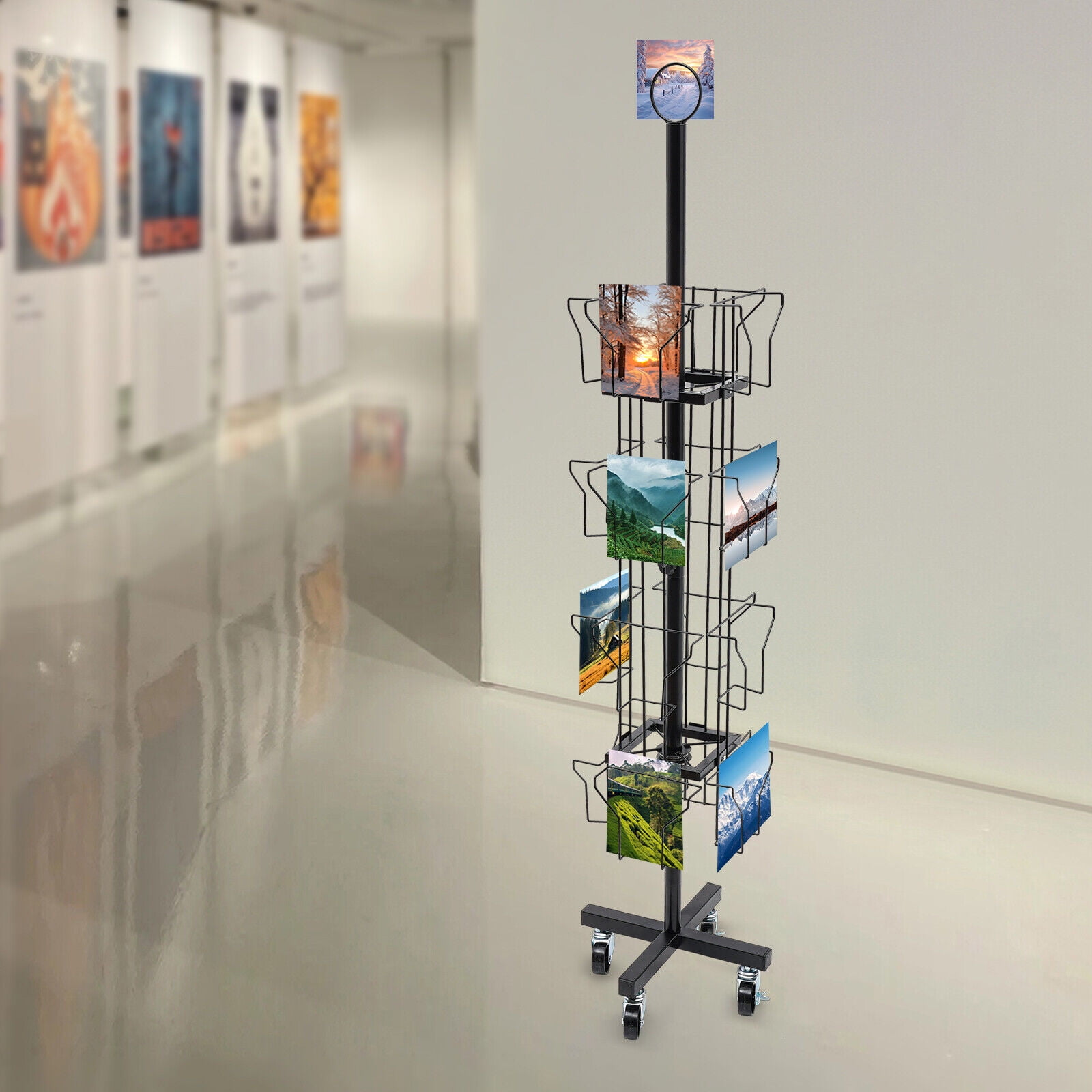 Display Stand Spinning, Rotating Greeting Card Rack, Pocket Rotating ...