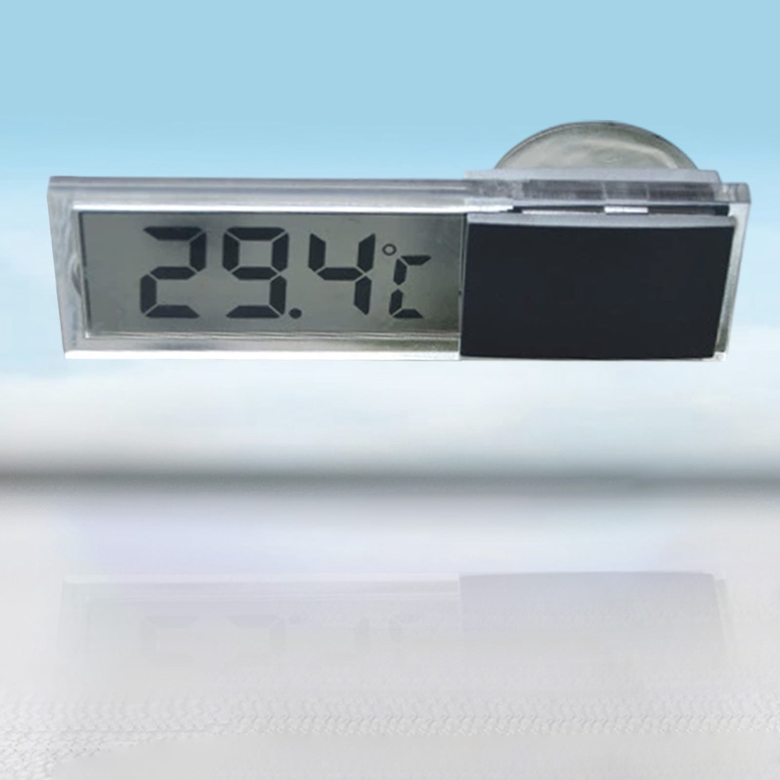 Display Suction Cup Electronic Clock Glass Time Car Supplies LCD Car ...