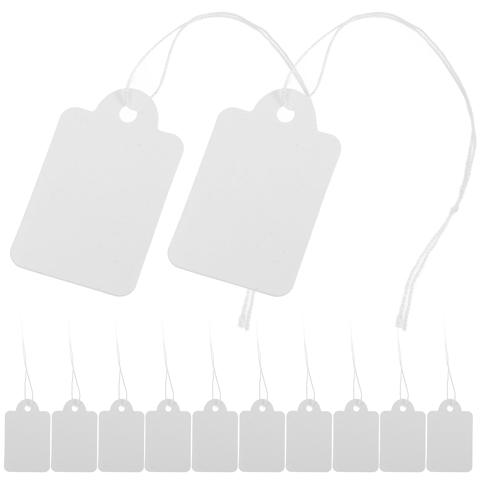 Hemoton Price Tags With String White Paper 200Pack 1.4X0.9In - Walmart.com