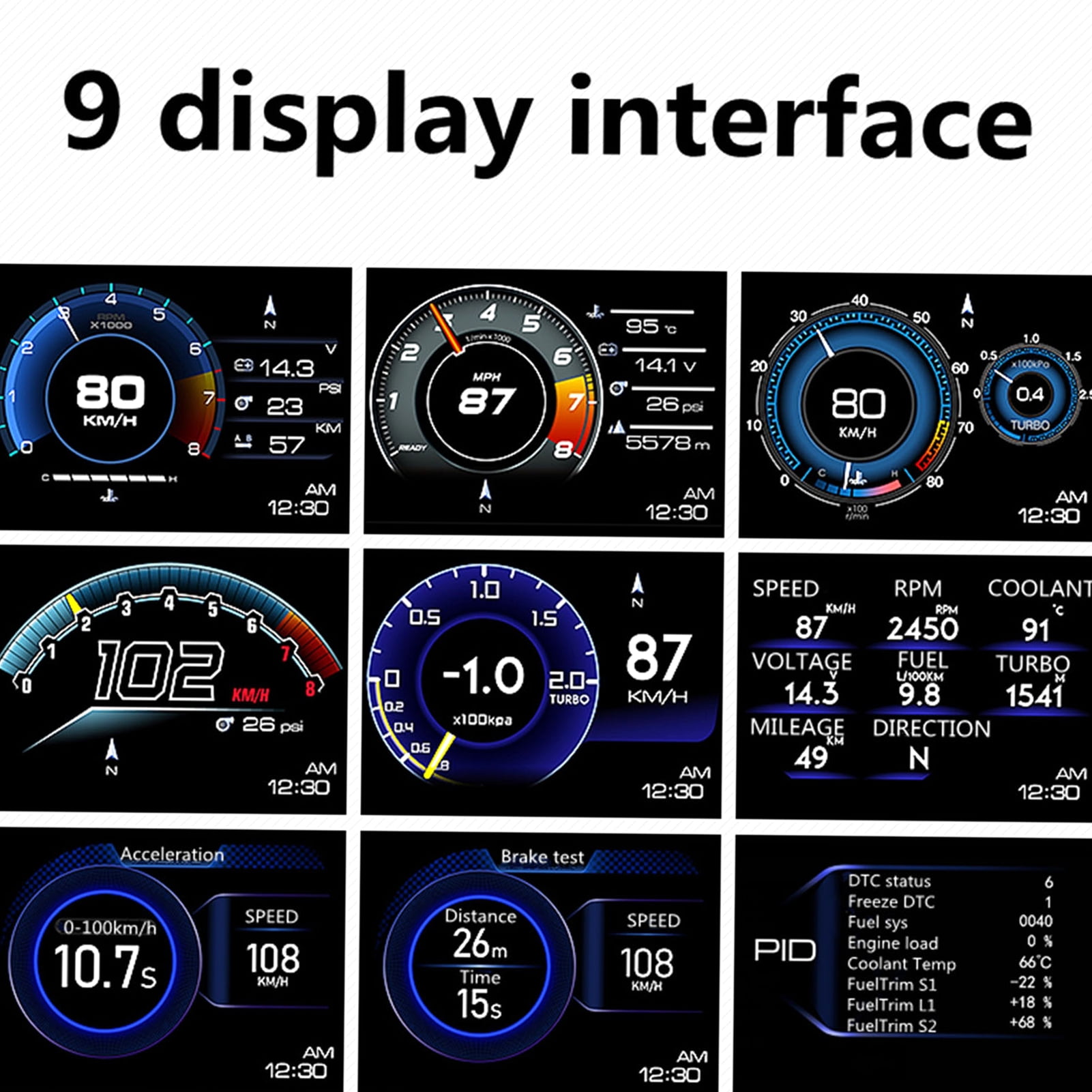 Display,Tool Obd Code Computer Overspeed Alarm Car Tool Obd Alarm All ...