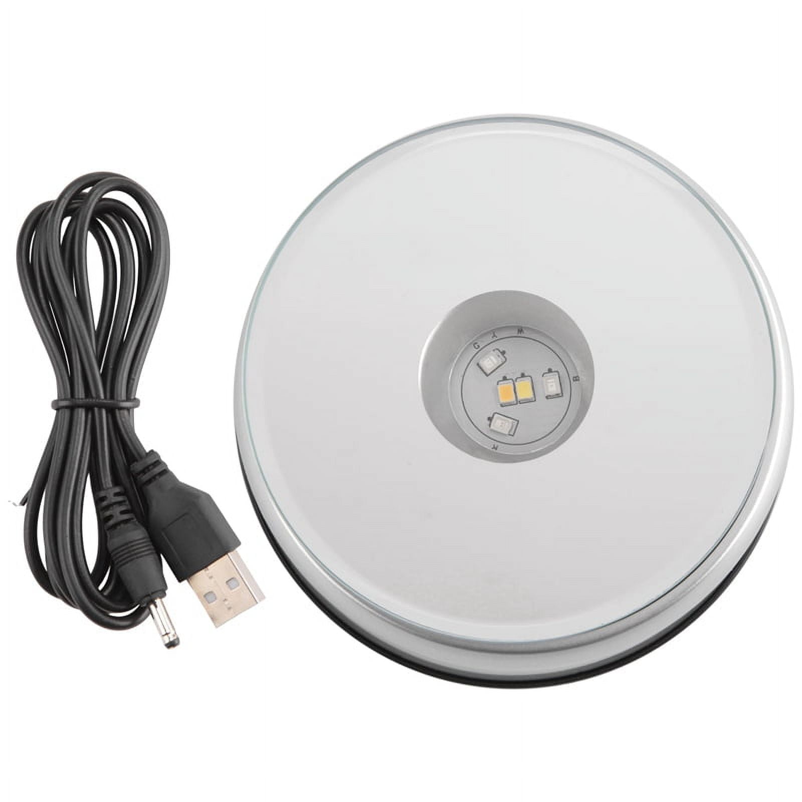 Display Turntable Base for Crystals Glass Art,LED Colored Rotating ...