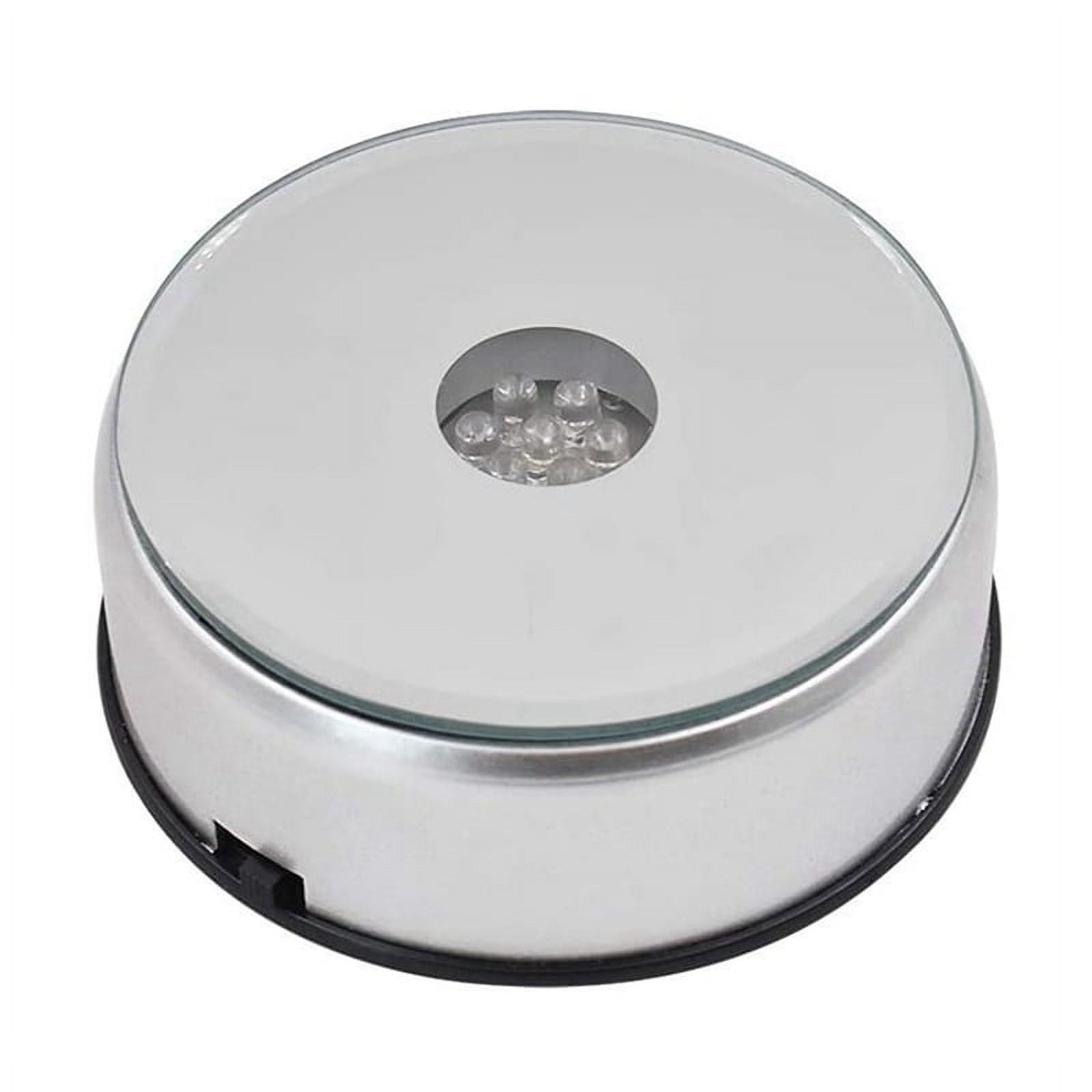 Display Turntable for Crystals Glass Art,LED Colored Rotating Crystal ...