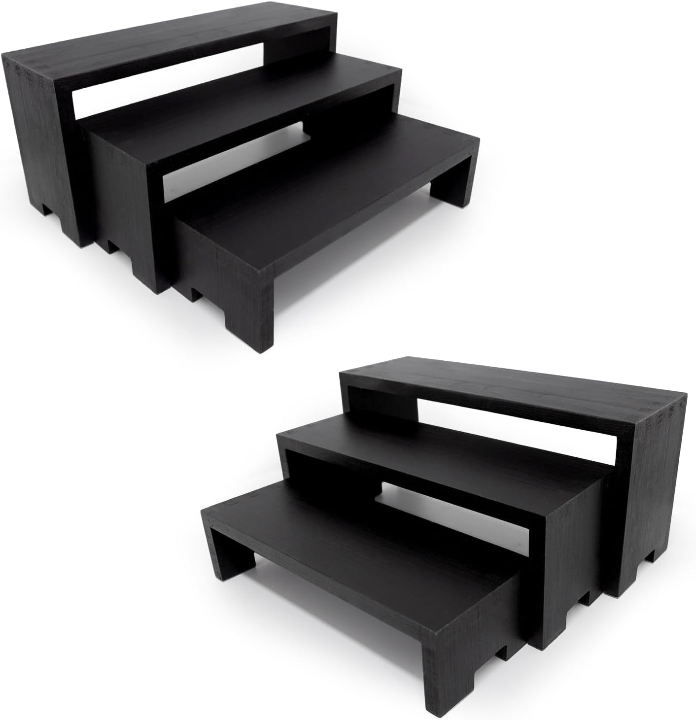 Display Wood Risers Wooden Stand 3 Tier Wood Racks Decorative ...