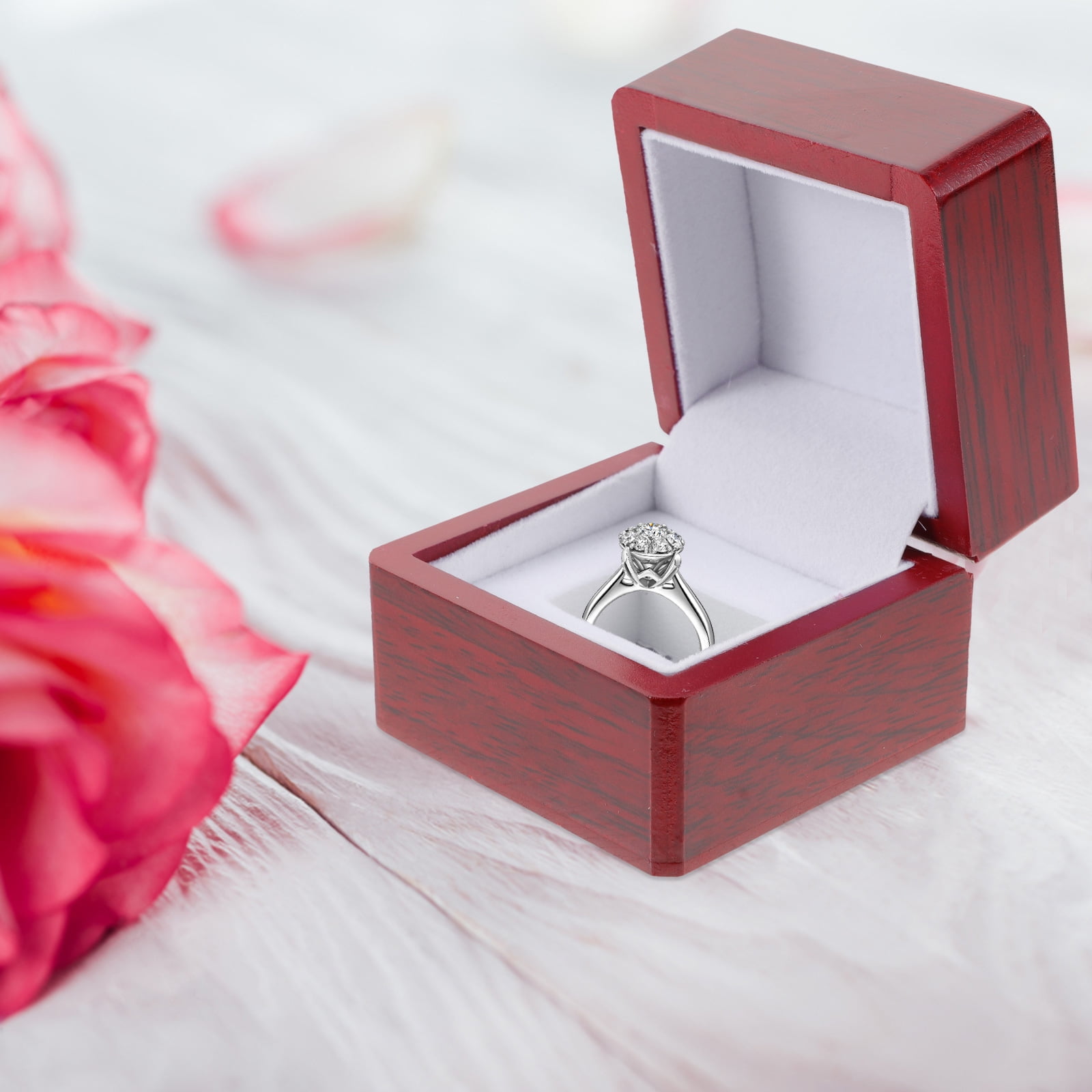 Display Wooden Ring Box Championship Ring Holder Display Case Big Ring ...