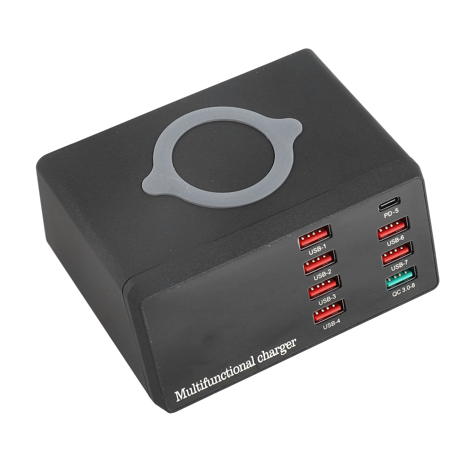 Display X9 8 Port Wireless USB Charger PD+QC3.0+USB Port Charge Station ...