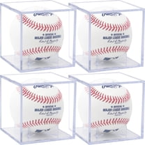 2 PCS Baseball Display Case UV Protected Acrylic Clear Baseball Holder ...