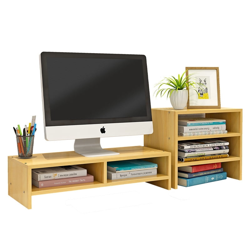 Display, elevated computer, elevated laptop stand, desktop storage rack ...