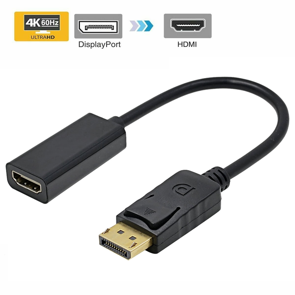 DisplayPort to HDMI Adapter, Gold-Plated Display Port to HDMI Converter ...
