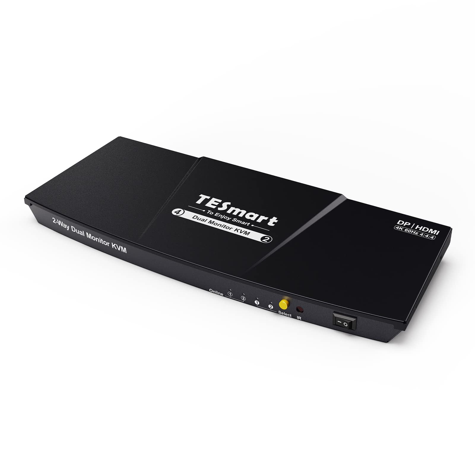 DisplayPort and HDMI KVM RRF12 Switch 2 Monitors 2 Computers, TESmart 4 ...