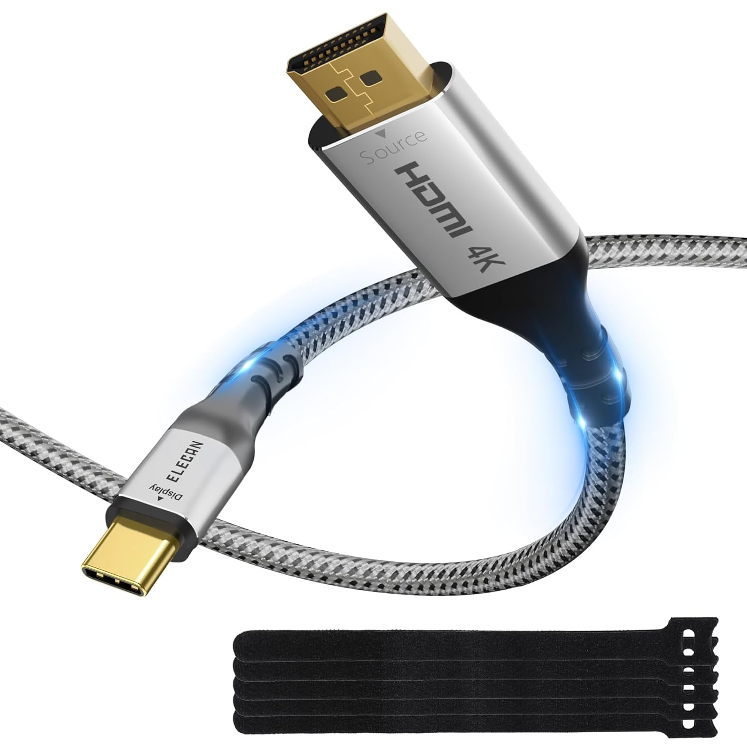 DisplayPort to USB-C Adapter Cable 4 Ft 4K@60Hz 2K 1080P, No USB Power ...