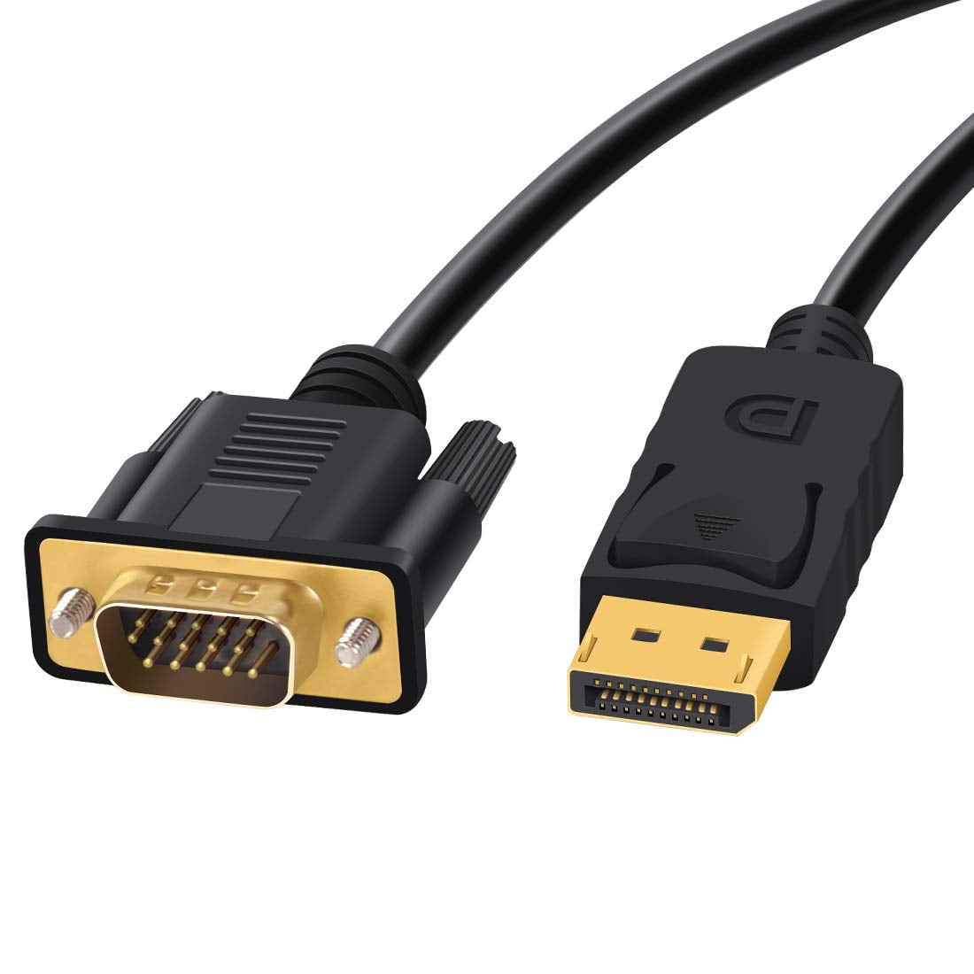 Foboiu 6' DisplayPort to VGA Cable, Black - Walmart.com