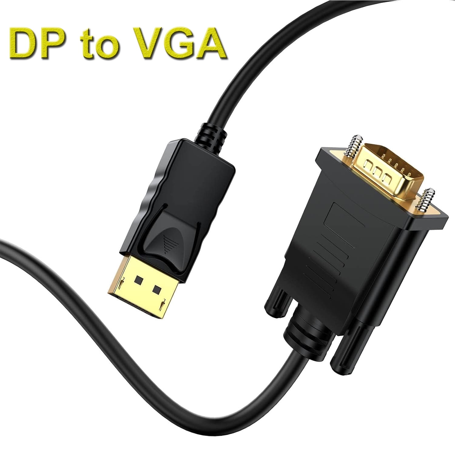 DisplayPort to VGA Cable 6 Ft,Display Port DP to VGA Adapter Cord Male ...