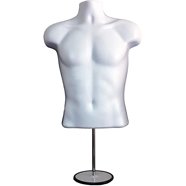 Bonnlo Adjustable Male Mannequin Dress Form with Fiberglass Torso ...