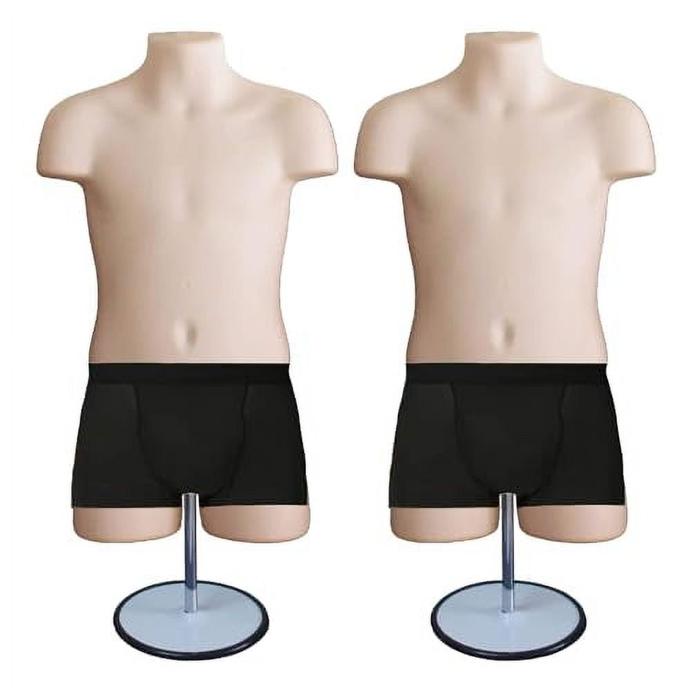 DisplayTown 2 Sets of Flesh Child Mannequin Torso, Dress Form Hollow ...