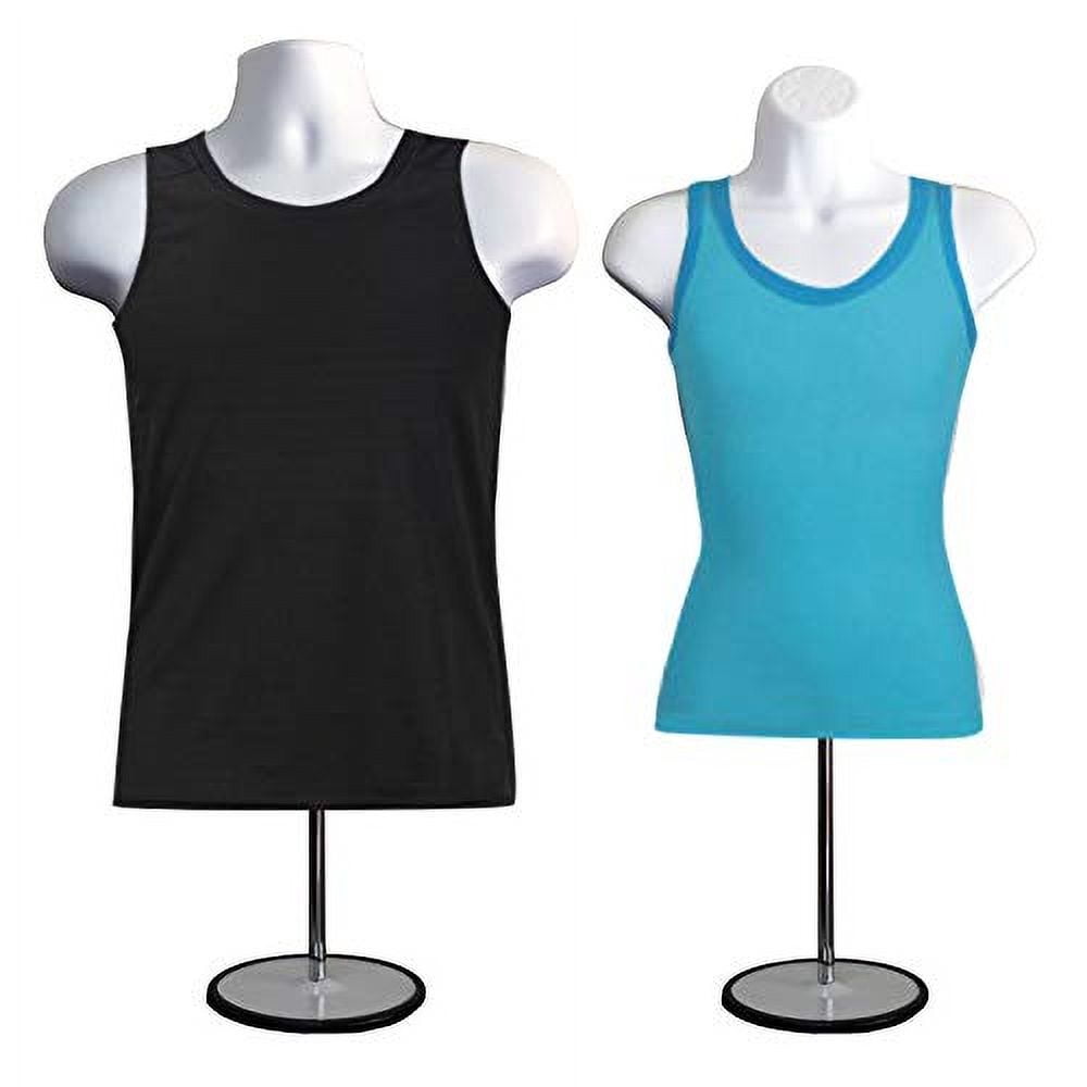 DisplayTown Male Female Mannequin Torso with Stand, Dress Form, Tshirt ...